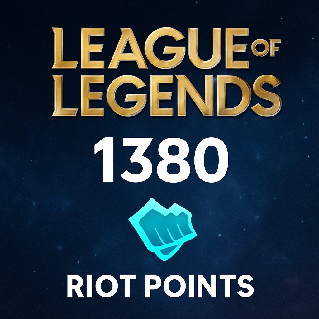1380 RP Satın Al – League of Legends Riot Points | Hızlı Teslimat