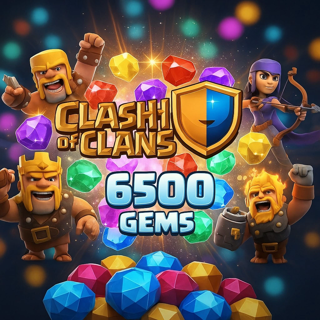 Buy Clash of Clans 6500 Green Gems | Instant Automatic Loading