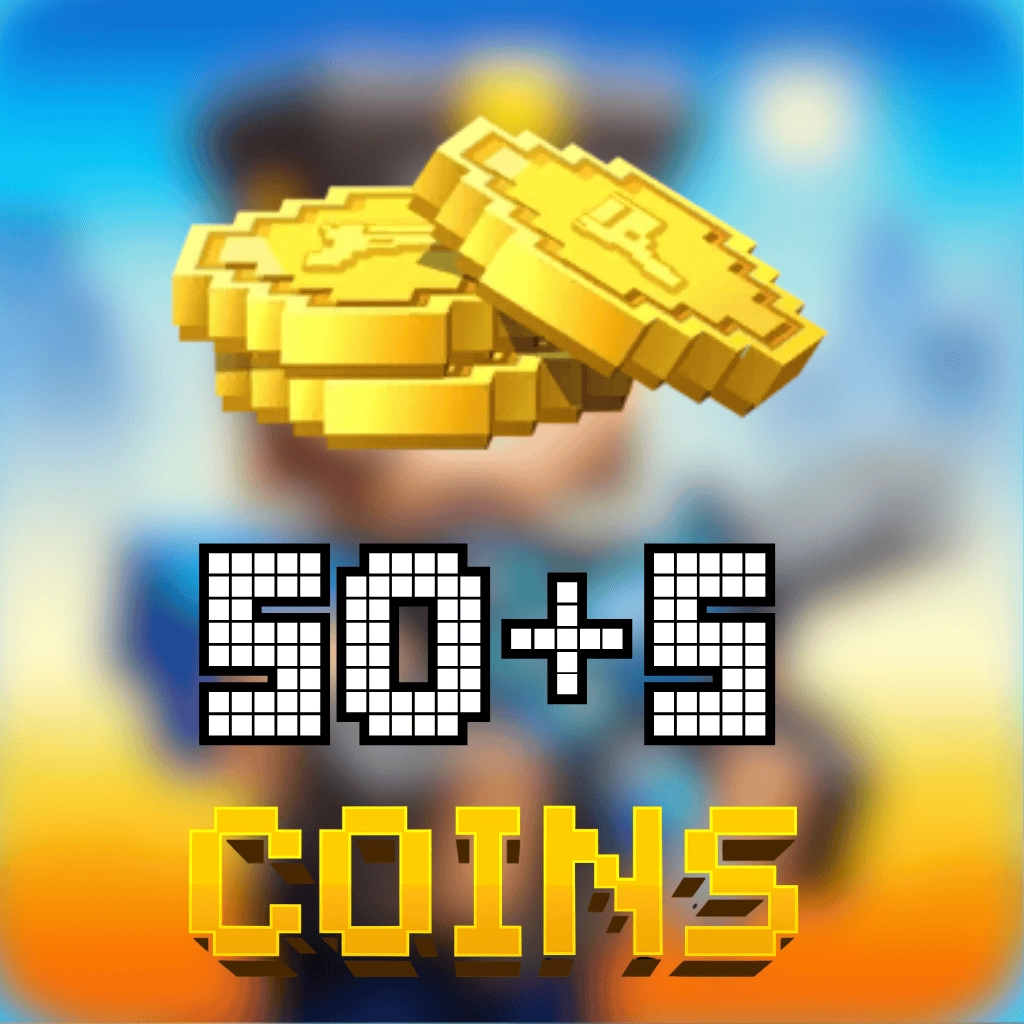 Buy Pixel Gun 3D 55 Coins (50+5) – Beginner Bonus Pack