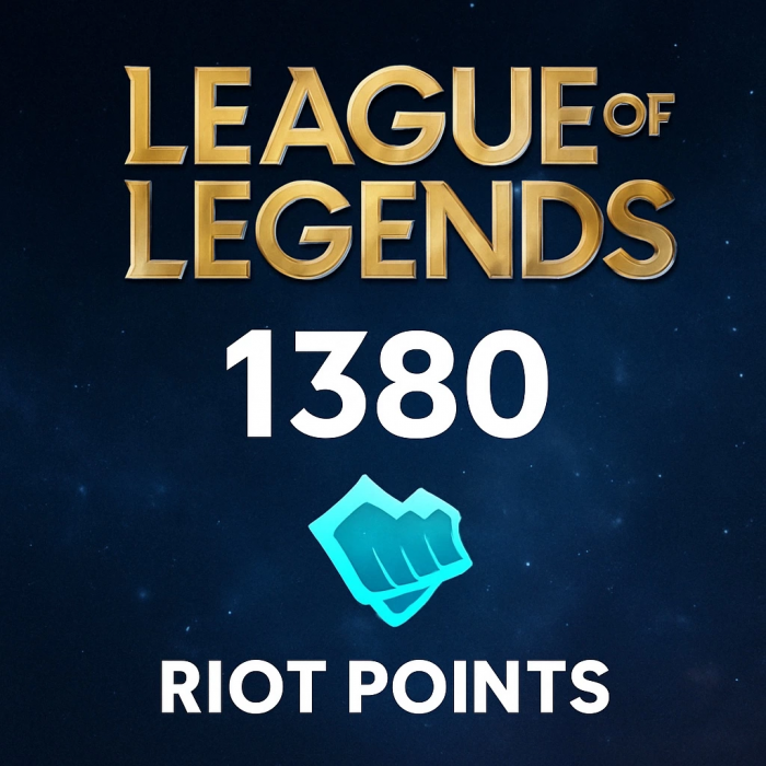 Buy 1380 League of Legends Riot Points - Fast and Reliable Delivery!