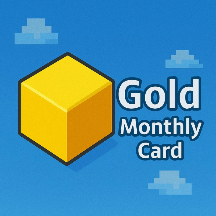 Purchase Blockman Go Gold Monthly Card - Boost Your Power with Monthly ...