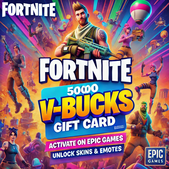 Fortnite - 5000 V-Bucks Gift Card - Satın Alma, Epic Games Aktivasyonu ...