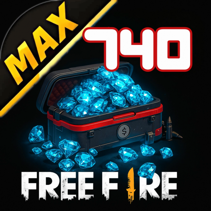 Купете 740 диаманта за Free Fire MAX - Автоматична и Бърза Доставка