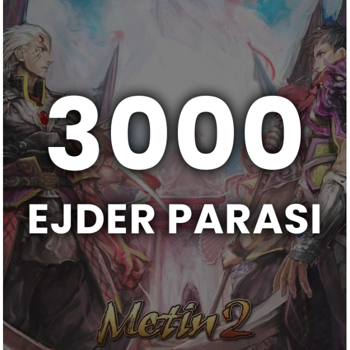 Metin2 3000 Ejder Parası (EP) Satın Al - Gücünüzü Zirveye Taşıyın! Metin2 3000 Ejder Parası (EP) Satın Al - Gücünüzü Zirveye Taşıyın!