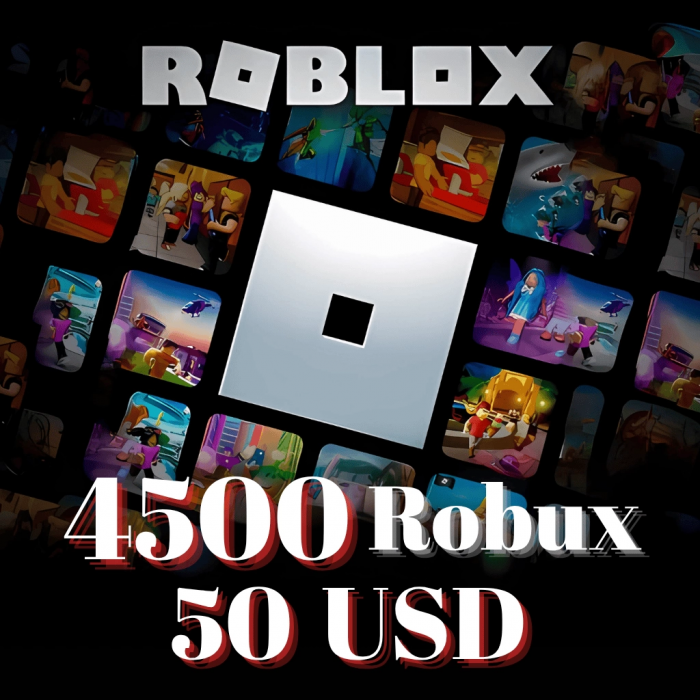 Roblox 4500 Robux Satın Al – 50 USD | Güvenli Dijital Kod Teslimatı