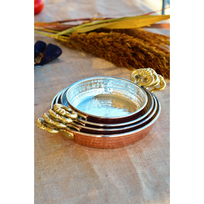 Bakır Concept Bakır Tava Seti Klasik Model